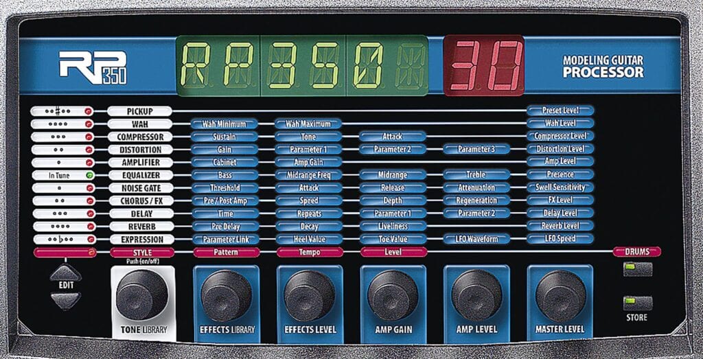 RP350 gitaar effect processor met drumbox en USB - Timmer Muziek Beverwijk