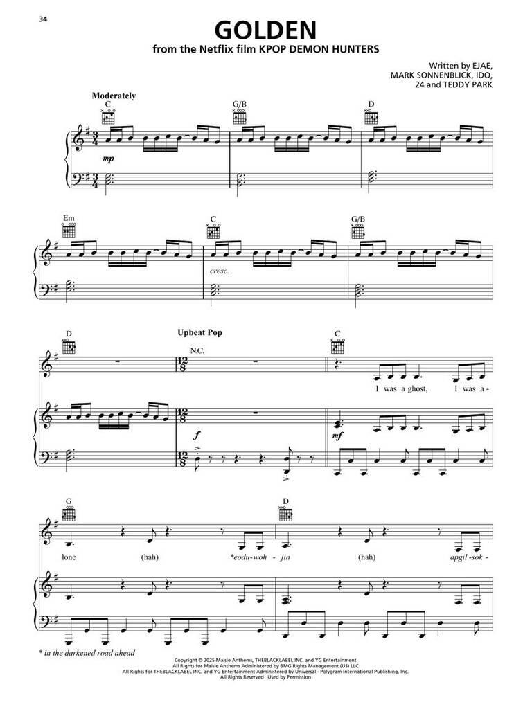 Songs from K-Pop Demon Hunters, Minecraft & Wicked – Pianoboek | Timmer ...